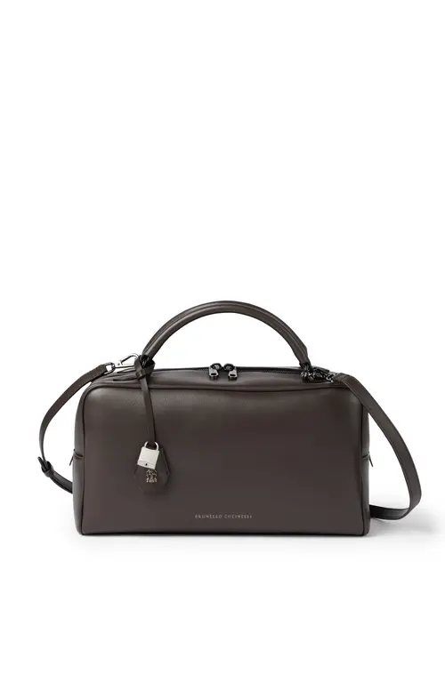 Brunello Cucinelli Nappa Boston Explorer Bag - Rust Brown