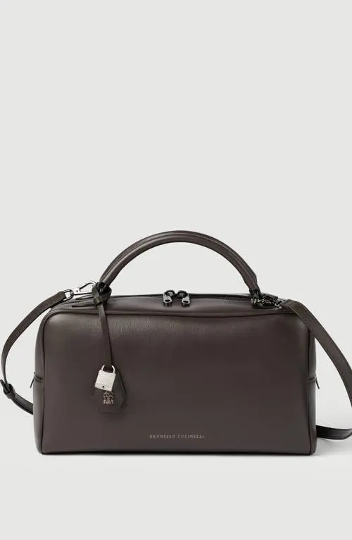 Brunello Cucinelli Nappa Boston Explorer Bag - Rust Brown