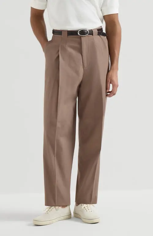 Brunello Cucinelli Cotton Twill Trousers - Hazelnut
