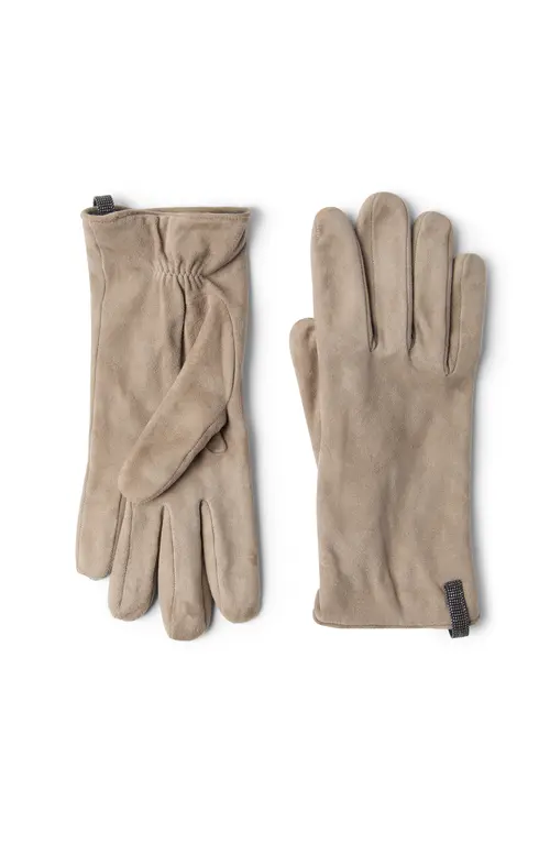 Brunello Cucinelli Suede Gloves - Beige