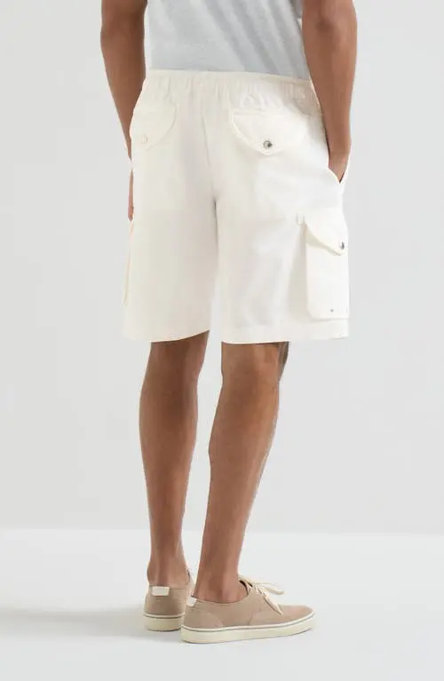 Brunello Cucinelli Gabardine Bermuda Shorts - Snow