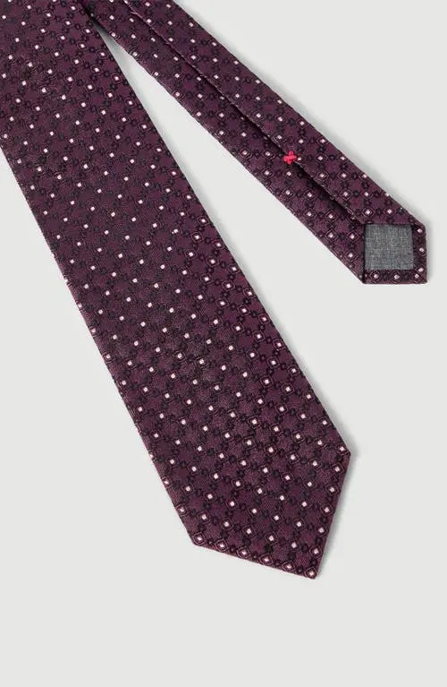 Brunello Cucinelli Silk Jacquard Neck Tie - Burgundy