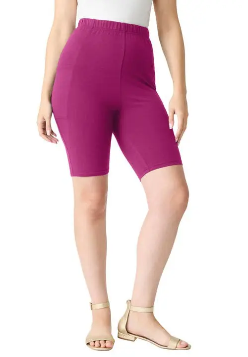 Roaman's Side Pocket Bike Shorts - Raspberry