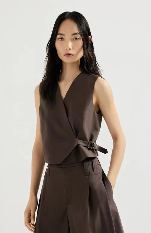 Brunello Cucinelli Wool Blend Vest - Cocoa