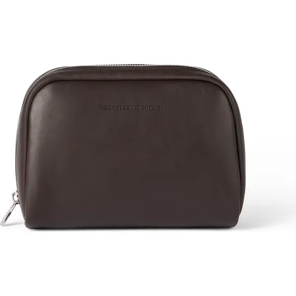 Brunello Cucinelli Calfskin Pouch - Brown