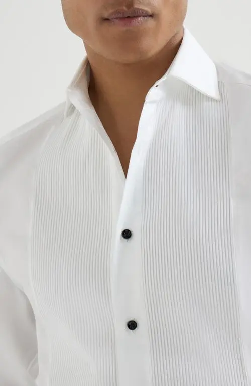 Brunello Cucinelli Tuxedo Shirt With Pleating - White