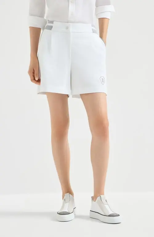 Brunello Cucinelli Lightweight French Terry Shorts - White