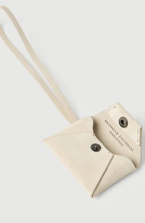 Brunello Cucinelli Suede Bag Charm - Ivory