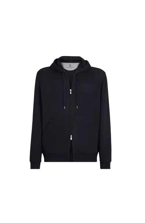 Brunello Cucinelli French Terry Zip Up Hoodie