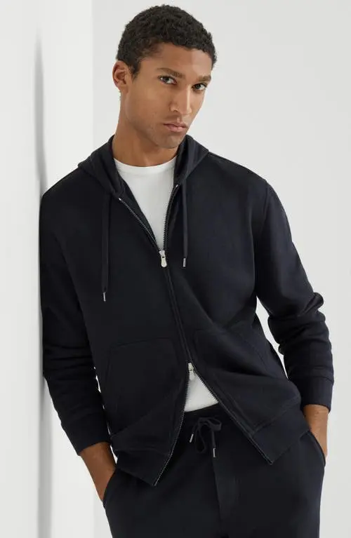 Brunello Cucinelli French Terry Zip Up Hoodie