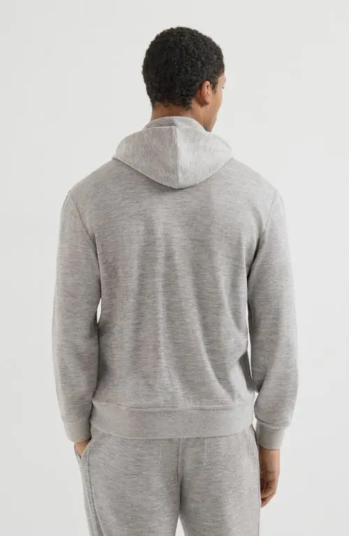 Brunello Cucinelli French Terry Zip Up Hoodie - Grey
