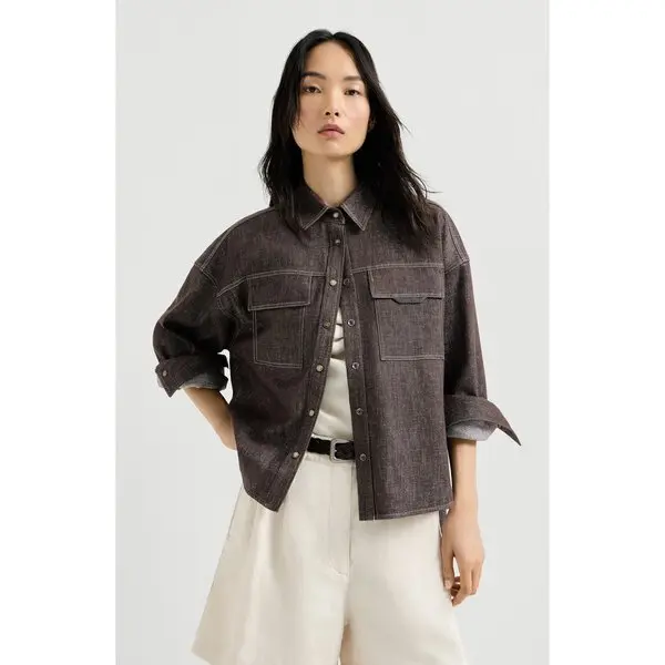 Brunello Cucinelli Sparkling No-fade Denim Shirt