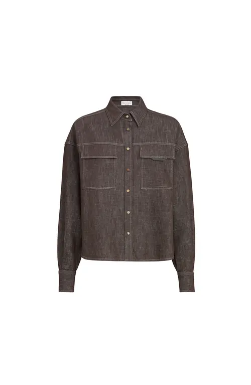 Brunello Cucinelli Sparkling No-fade Denim Shirt