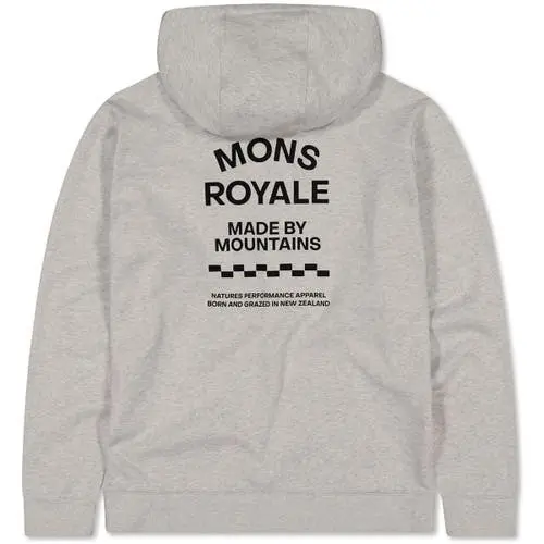 MONS ROYALE Inversion Merino Hoodie - Light Grey Heather