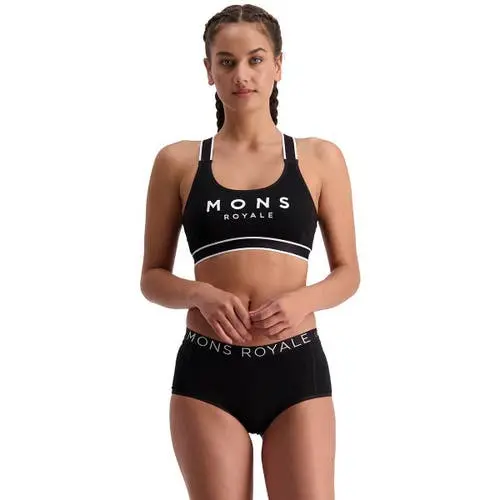 MONS ROYALE Stella X-back Sports Bra - Black2