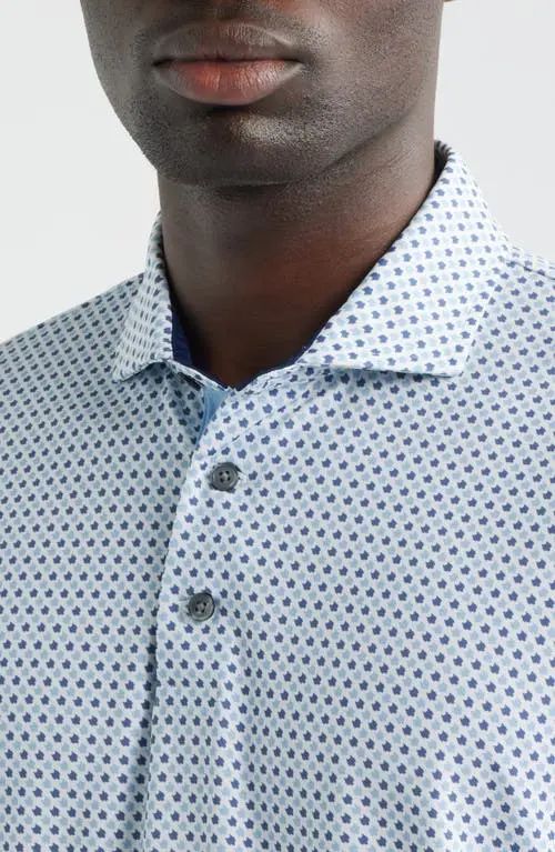 Greyson Ironwood Microprint Performance Golf Polo
