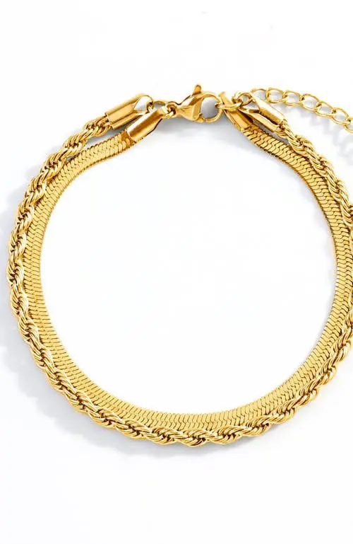 MINT & LILY Essential Layered Chain Bracelet - Gold