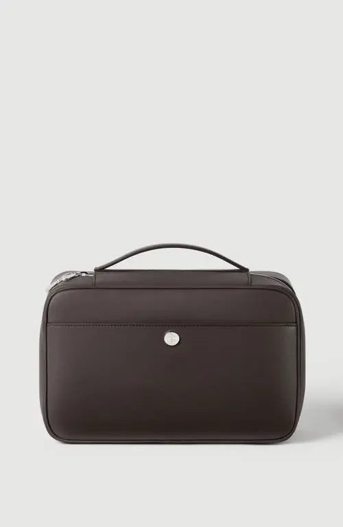 Brunello Cucinelli Calfskin Beauty Case - Chocolate