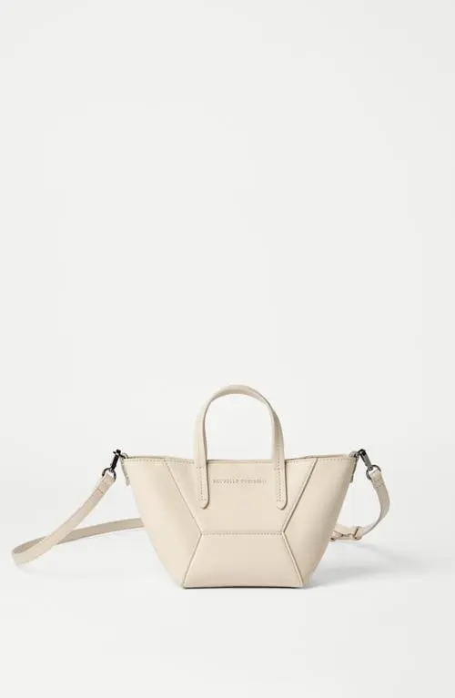 Brunello Cucinelli Mini Bag With Monili - Ivory