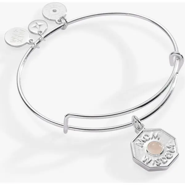 ALEX AND ANI Mom Wisdom Charm Bangle - Silver