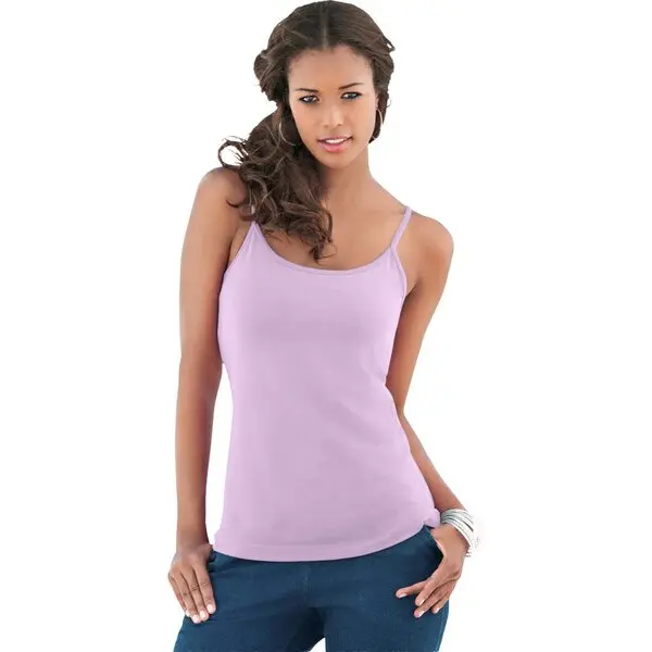 ROAMAN'S Cami With Built-in Bra And Adjustable Straps - Pale Lavender