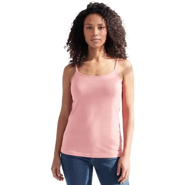 Roaman's Cami With Built-in Bra And Adjustable Straps - Soft Blush