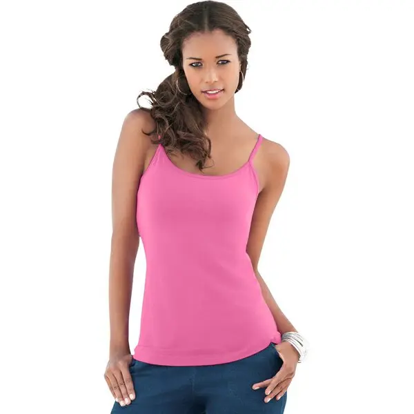 ROAMAN'S Cami With Built-in Bra And Adjustable Straps - Vintage Rose