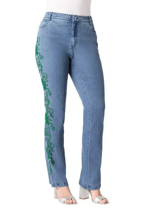 Roaman's Whitney Jean With Invisible Stretch - Blue