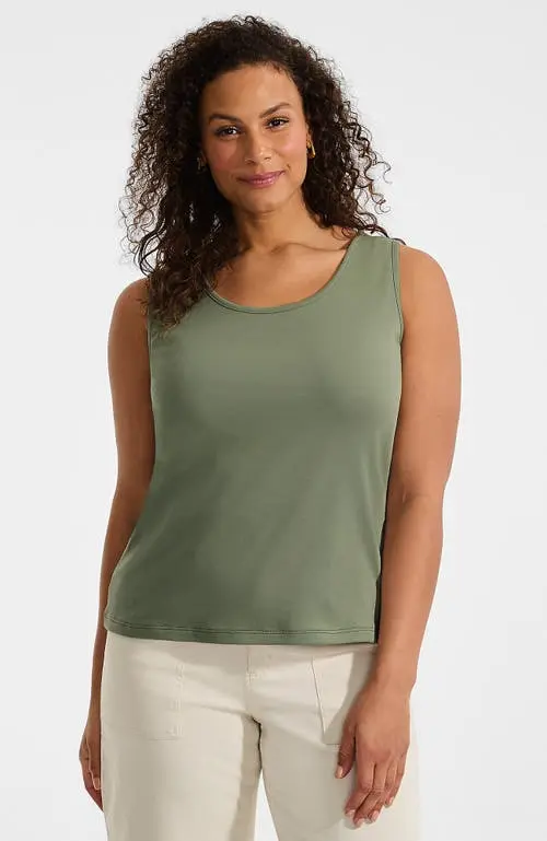 LANDS' END Cotton Tank Top - Sage