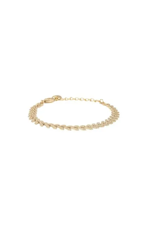 BEARFRUIT JEWELRY Elara Chevron Link Bracelet Dainty Trendy Statement - Gold