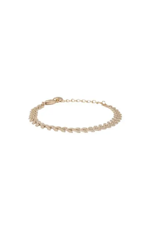 BEARFRUIT JEWELRY Elara Chevron Link Bracelet Dainty Trendy Statement - Warm Bronze