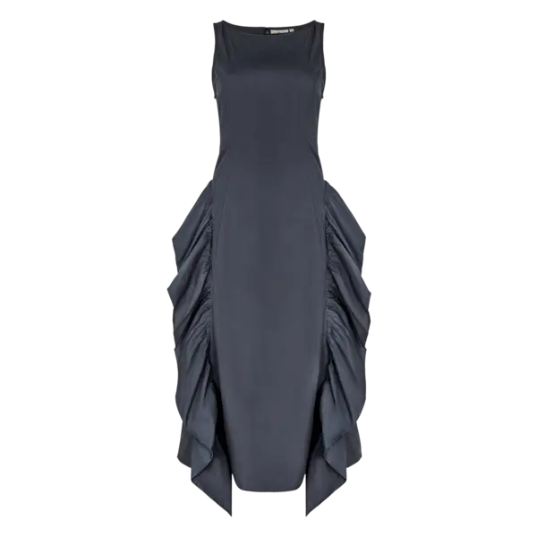 UNTITLED IN MOTION Palmetta Sculptural Ruffle Maxi Dress - Black