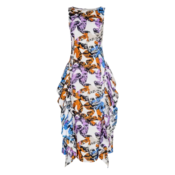 UNTITLED IN MOTION Palmetta Sculptural Ruffle Maxi Dress - Hydra