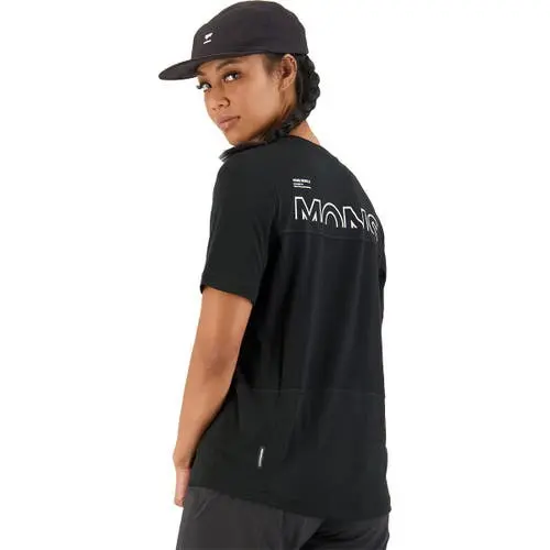 MONS ROYALE Tarn Merino Shift Short-sleeve Shirt - Black/black