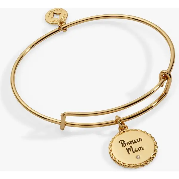 ALEX AND ANI Bonus Mom Charm Bangle - Gold