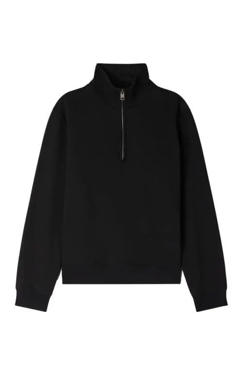 Sandro Cotton Zip-up Sweatshirt - Black