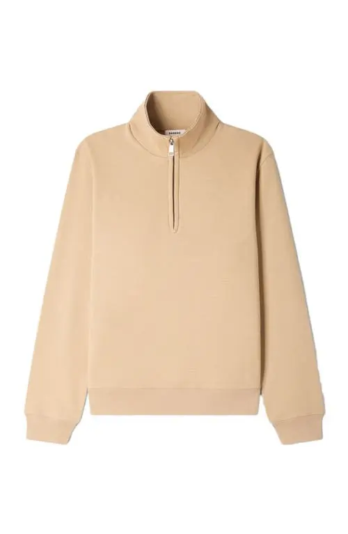 Sandro Cotton Zip-up Sweatshirt - Cappucino