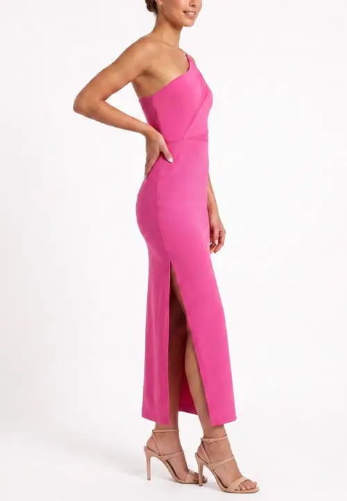 Rachel Rachel Roy One-shoulder Maxi Dress - Raspberry Rose