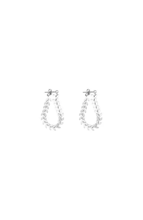 BEARFRUIT JEWELRY Elara Chevron Drop Earrings - Silver