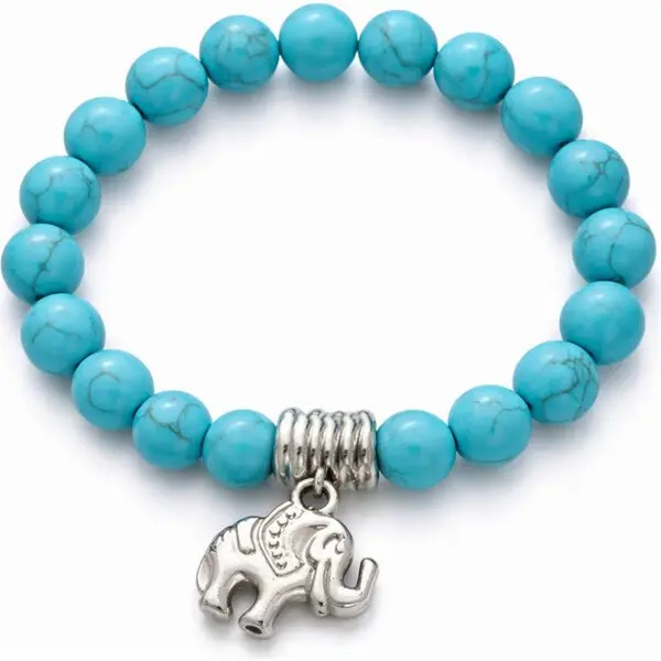 DONATELLO GIAN Elephant Beaded Bracelet - Turquoise