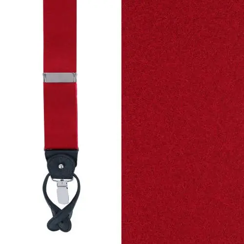 Trafalgar Kenton Felt Wool Convertible Suspender - Red