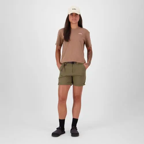 MONS ROYALE Yonder Merino Organic Cotton T-shirt - Mocha