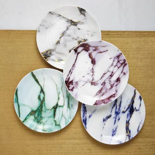 Prouna Marble Azure Canape Plate