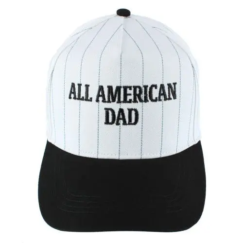 Trafalgar All American Dad Pinstripe Baseball Cap - Black