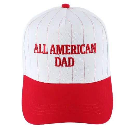 Trafalgar All American Dad Pinstripe Baseball Cap - Red