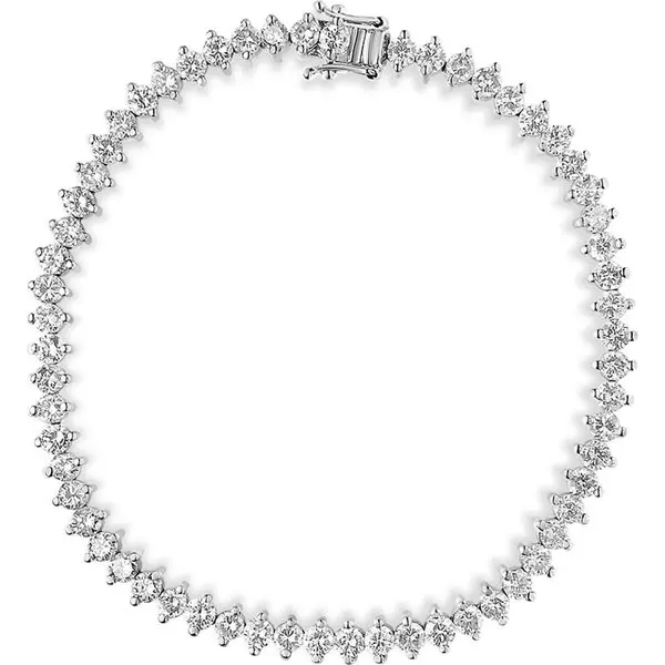 HAUS OF BRILLIANCE 14k Gold 5 1/2 Cttw Round Diamond Tennis Bracelet - White Gold