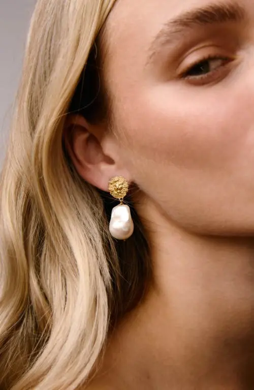 FREYA ROSE Lion Pearl Drop Earrings