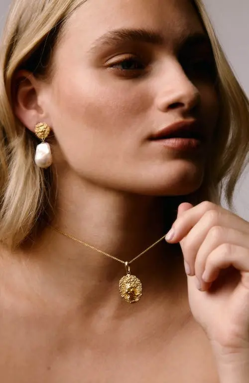 FREYA ROSE Lion Pearl Drop Earrings