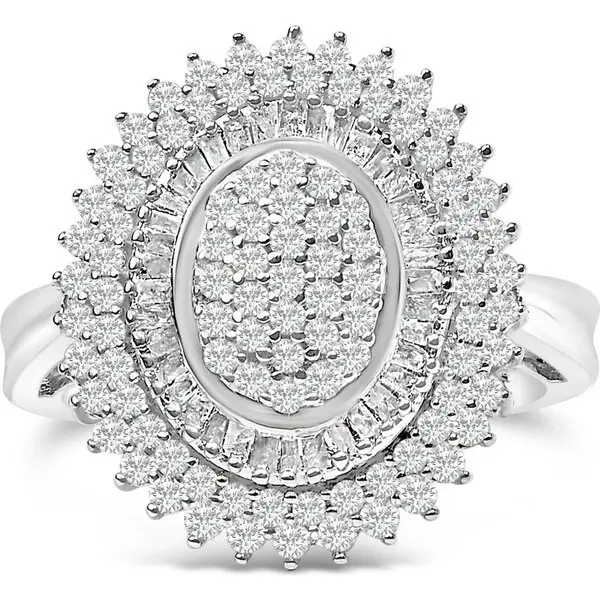HAUS OF BRILLIANCE Sterling 2.0 Cttw Diamond Ring - Silver