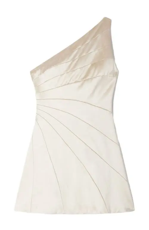 Sandro Satin-effect Cutaway Mini Dress - Latte
